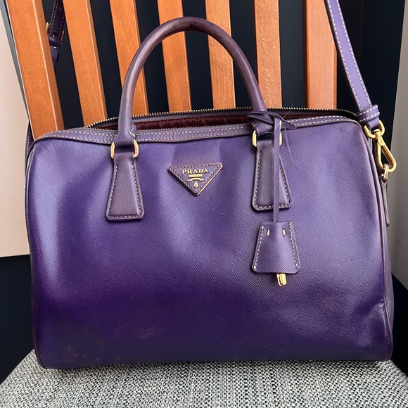 Prada | Bags | Prada Purple Saffiano Leather | Poshmark